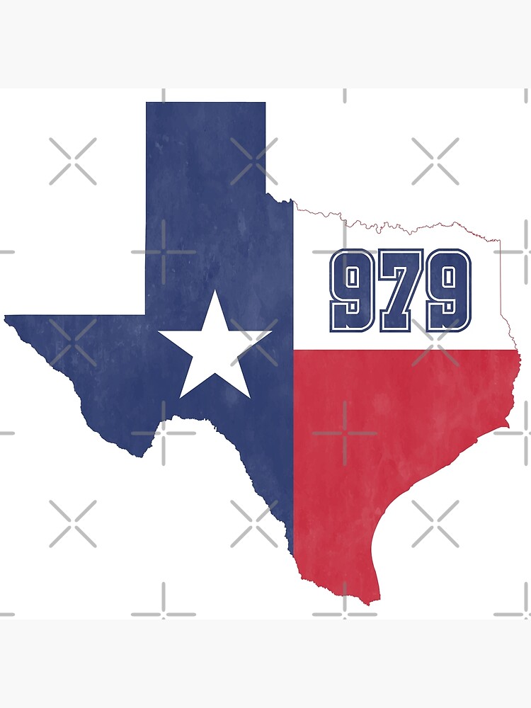 "Texas Flag USA 979 Area Code" Poster by ArcticDreams | Redbubble