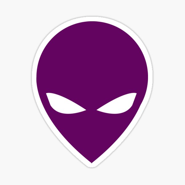 "Purple Alien" Sticker for Sale by wickedcartoons | Redbubble