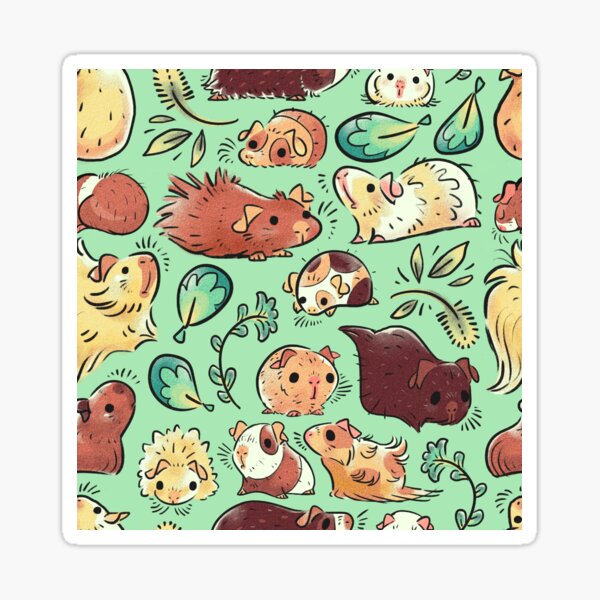 "Guinea Pig Huddle" Sticker by Paigekotalik | Redbubble