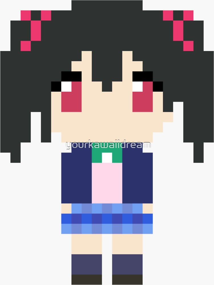 "Pixel Nico" Sticker for Sale by yourkawaiidream | Redbubble