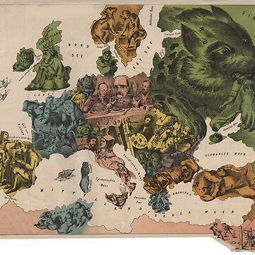 "Satirical map of Europe 1914" Photographic Print by Michael Ritz ...