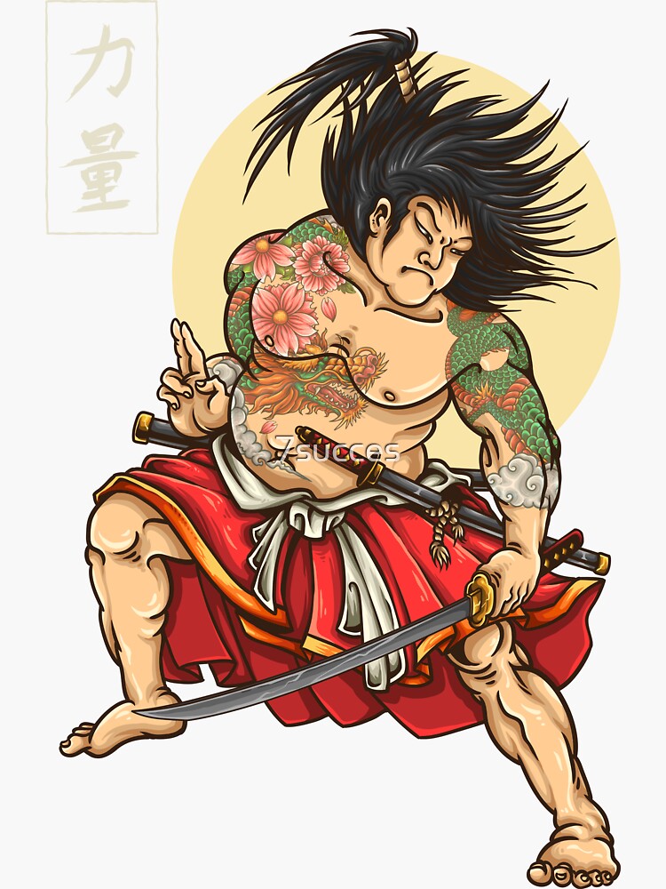 "Kabuki Samurai Hero warrior" Sticker for Sale by 7succes | Redbubble