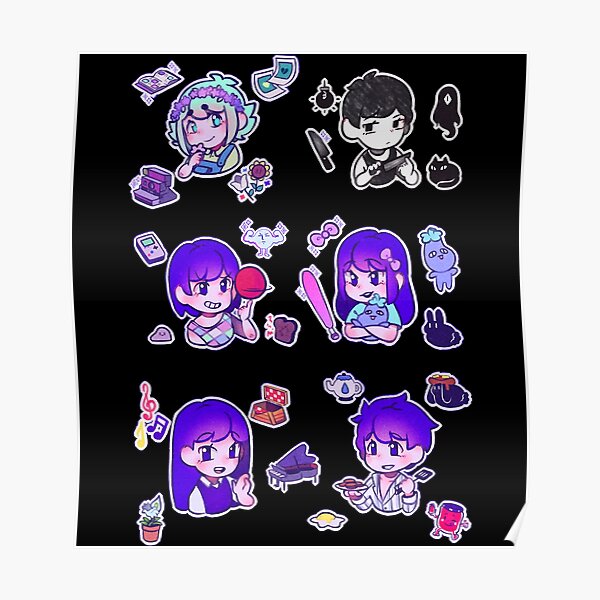 "Omori characters sticker" Poster by HoughDavid | Redbubble
