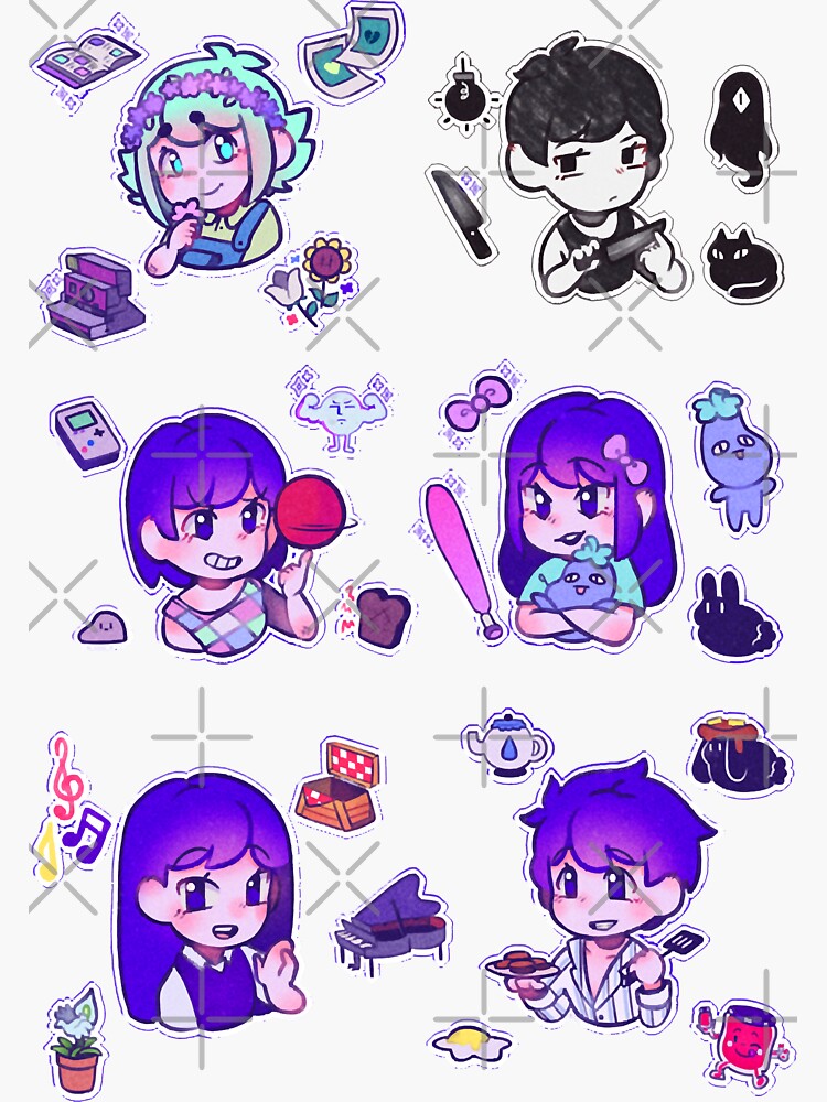 "Omori characters sticker" Sticker by HoughDavid | Redbubble