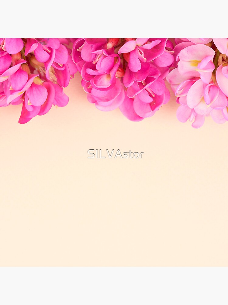 "Robinia floral pattern on cream background " Sticker for Sale by ...