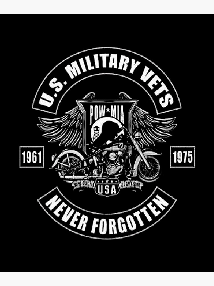 "Never Forgotten U.S. Military Vets Motorcycle" Poster for Sale by ...