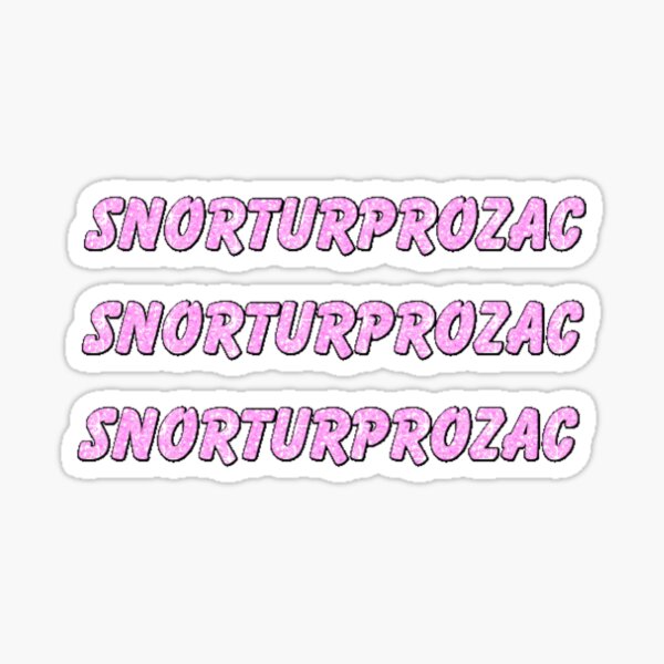 "Snort Ur Prozac Glitter Logo" Sticker for Sale by snorturprozac ...