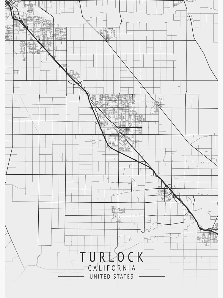 "Turlock - California - US Gray City Map" Sticker for Sale by ...