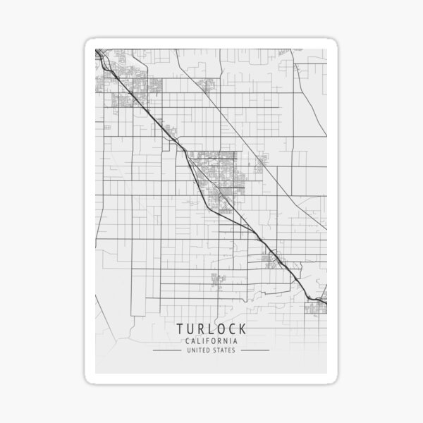 "Turlock - California - US Gray City Map" Sticker for Sale by ...