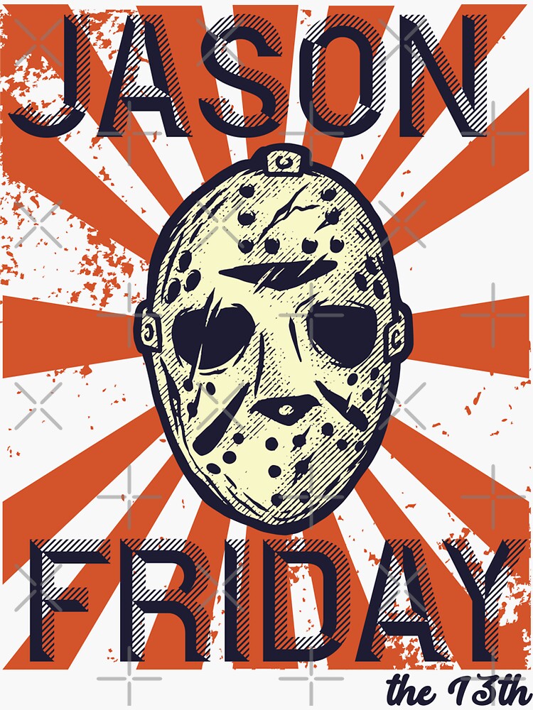 "jason friday the13th" Sticker for Sale by toroya | Redbubble