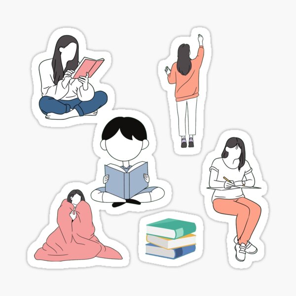 "Anime study stickers for journals" Sticker for Sale by Jass-mina ...