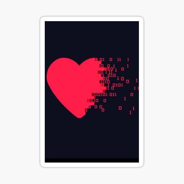 "Matrix heart" Sticker for Sale by Richardkazar23 | Redbubble
