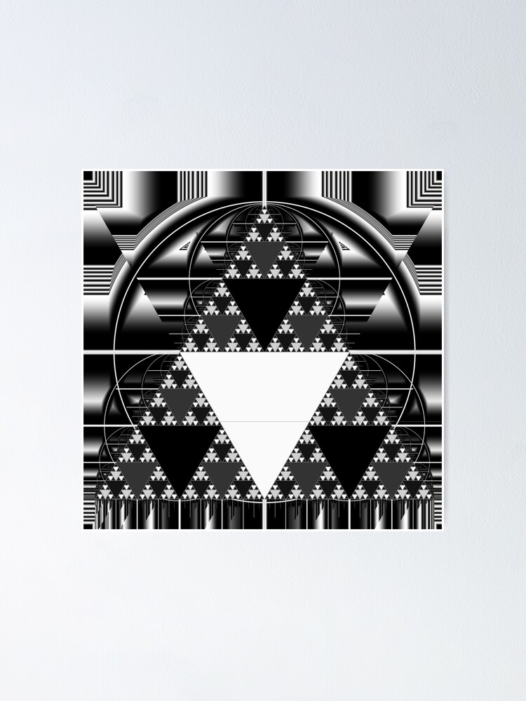 "Monochrome, Sierpinski Triangle" Poster for Sale by rupertrussell ...