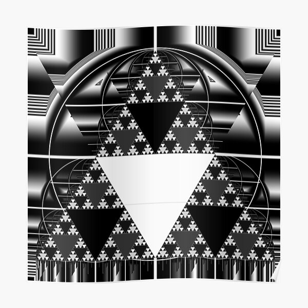 "Monochrome, Sierpinski Triangle" Poster for Sale by rupertrussell ...