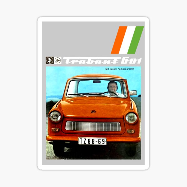 "TRABANT 601 - BROCHURE" Sticker for Sale by ThrowbackM3 | Redbubble