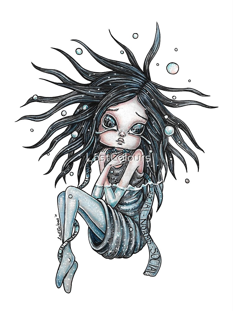 "Drowning Girl, pop surrealist artwork by Lost Colours" Poster by ...