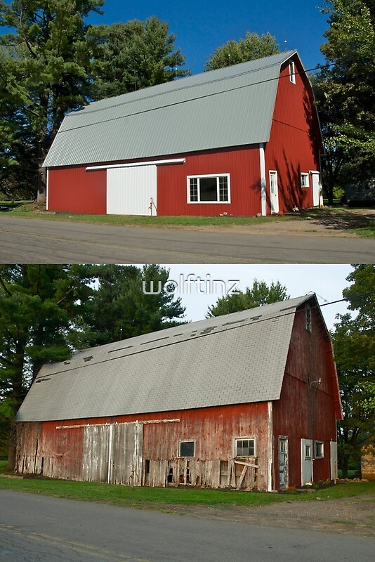"Barn Makeover Before & After" by wolftinz | Redbubble