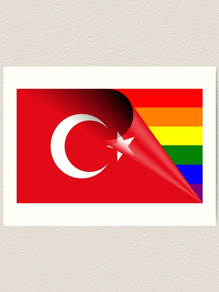 "Turkey Flag Gay Pride Rainbow Flag" Art Print by bigbadbear | Redbubble