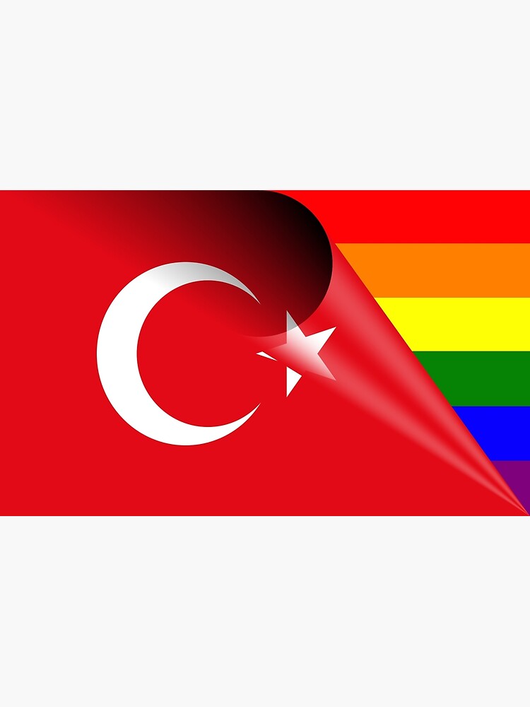 "Turkey Flag Gay Pride Rainbow Flag" Art Print by bigbadbear | Redbubble