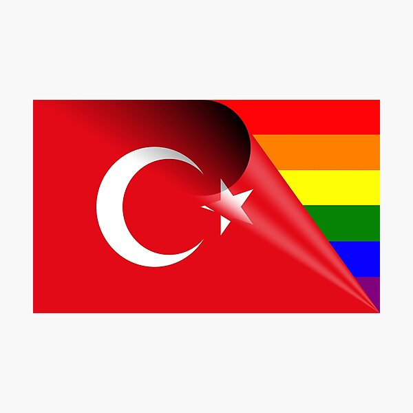 "Turkey Flag Gay Pride Rainbow Flag" Photographic Print for Sale by ...