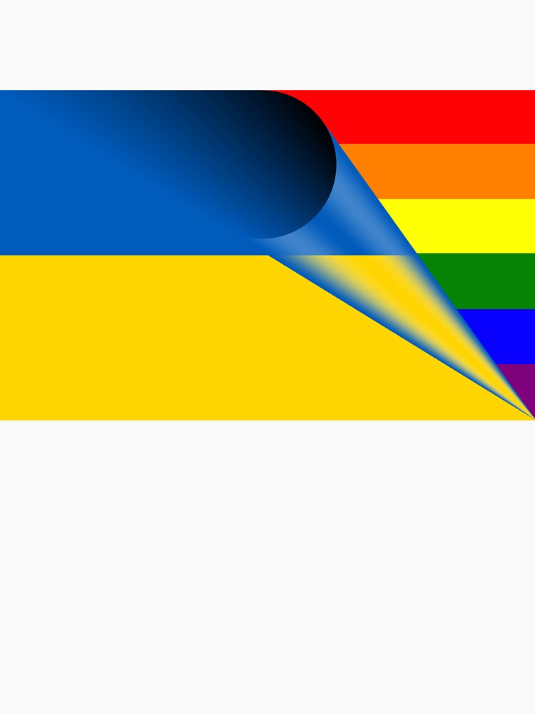 "Ukraine Flag Gay Pride Rainbow Flag" Essential T-Shirt for Sale by ...