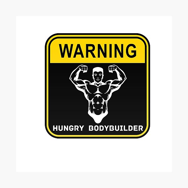 "Bodybuilder meme" Photographic Print by crazyyapiart | Redbubble