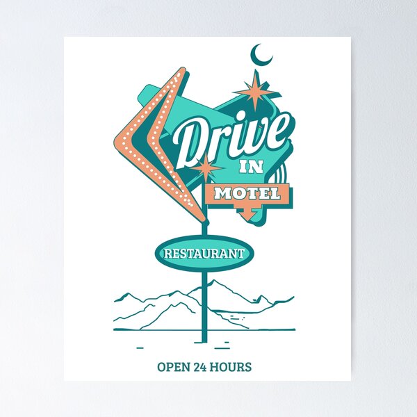 "Drive-In Motel Design" Poster for Sale by Artpace | Redbubble