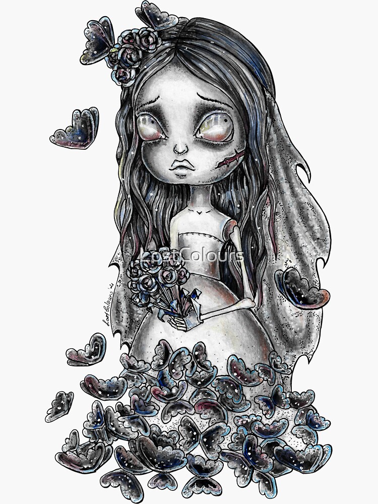 "Emily the Corpse Bride - Pop Surrealist illustration by Lost Colours ...