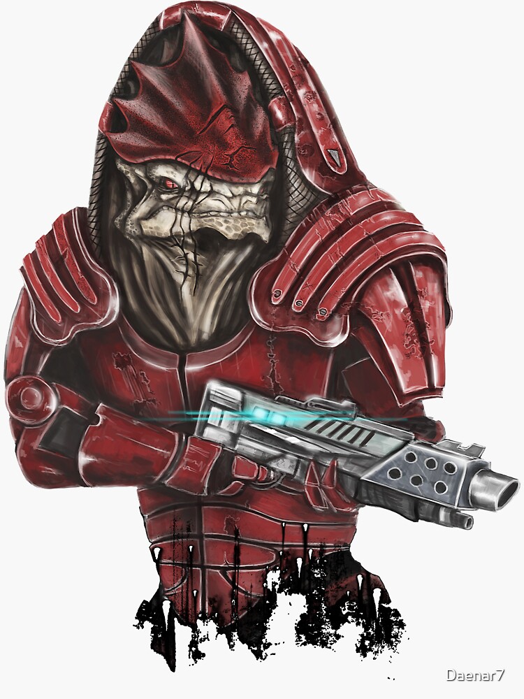 "Wrex" Sticker for Sale by Daenar7 | Redbubble
