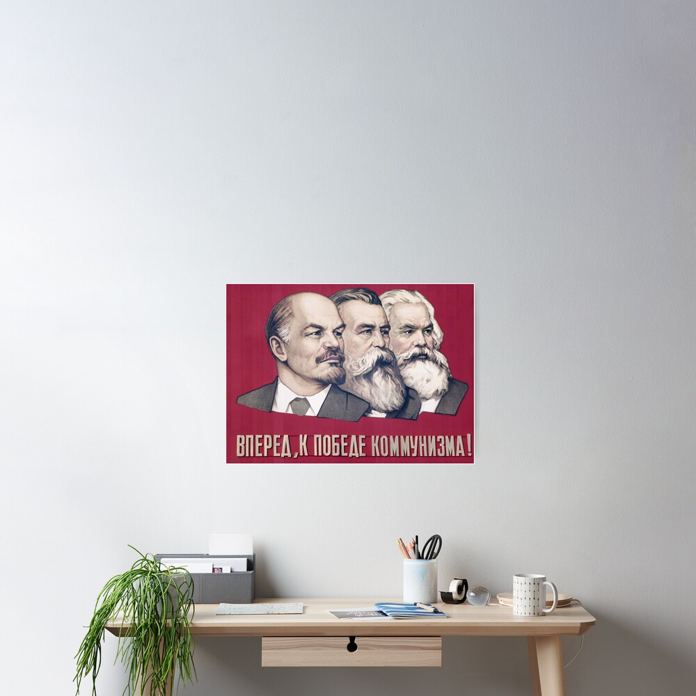"Vladimir Lenin, Friedrich Engels and Karl Marx Communist Propaganda ...