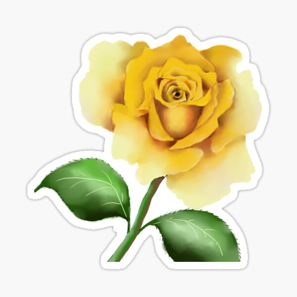 "Yellow Rose" Sticker for Sale by songsonghouse | Redbubble