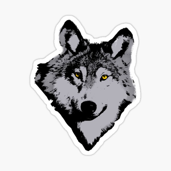 "Wolf art design" Sticker for Sale by stereverberi | Redbubble