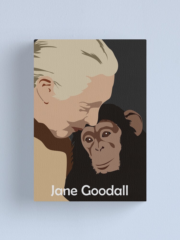 "Jane Goodall Poster Art Chimpanzee, female scientist, science poster ...