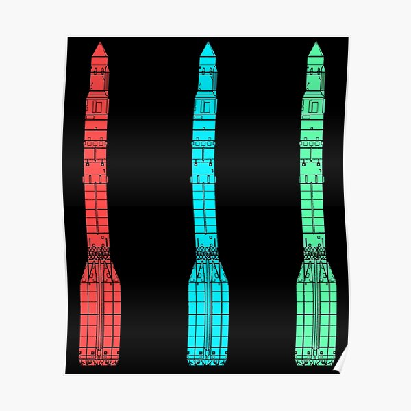 "Proton Rocket Soviet Union Russia" Poster by Mila1946 | Redbubble