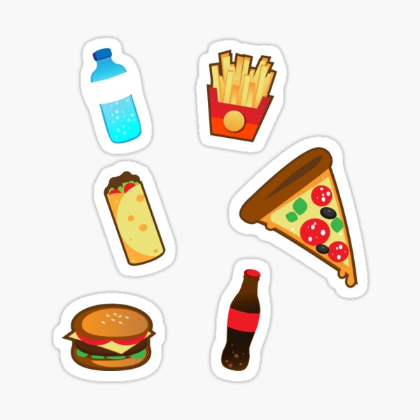 "Sticker Set: Junk Food" Sticker for Sale by TWOdesign2 | Redbubble
