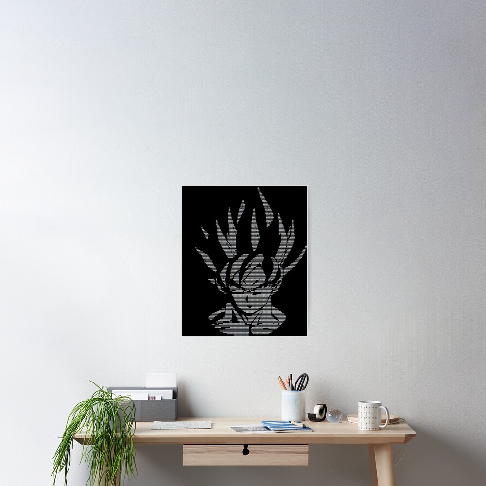 "Goku Ascii - Dragon Ball" Poster for Sale by trinhshirts | Redbubble