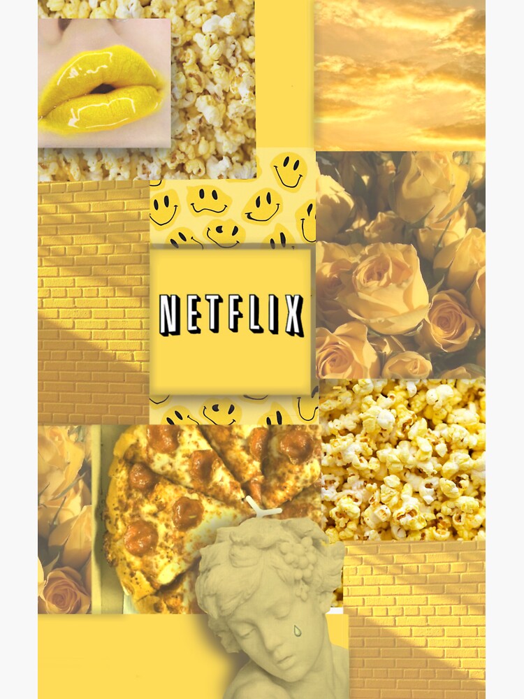 "yellow Netflix aesthetic collage" Sticker for Sale by RedRebelxx ...