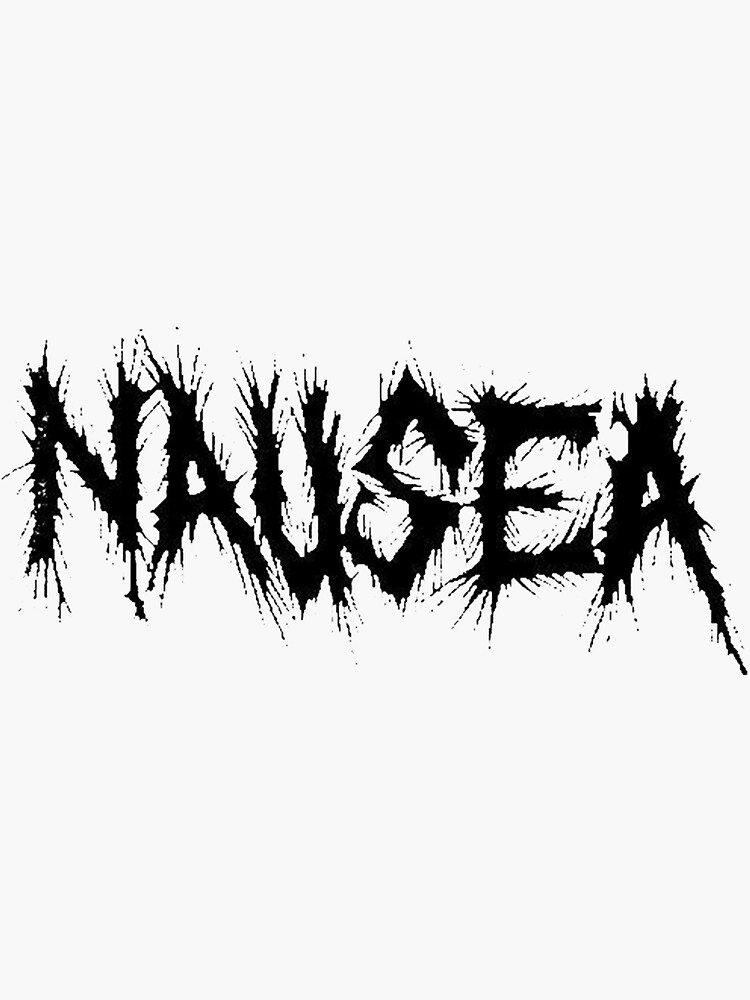 "NAUSEA HARDCORE PUNK MERCHANDISE" Sticker for Sale by akbarberli83 ...