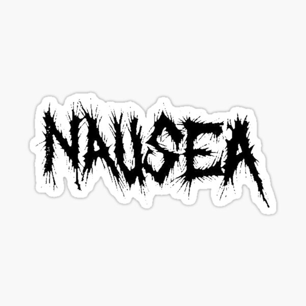 "NAUSEA HARDCORE PUNK MERCHANDISE" Sticker for Sale by akbarberli83 ...