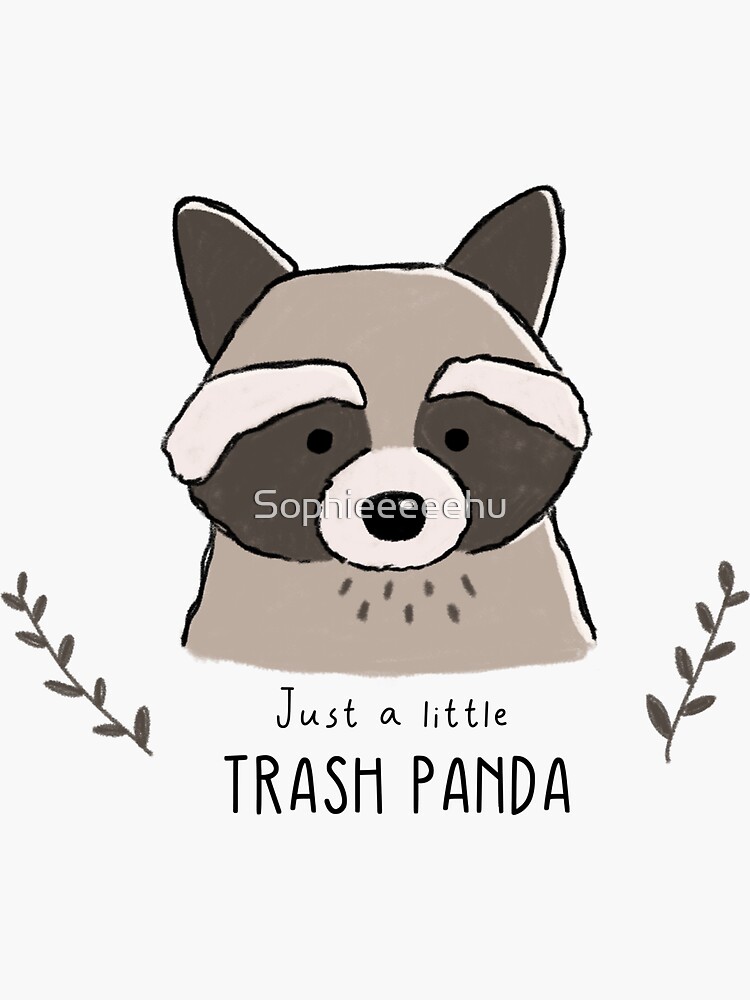 "Just a little trash panda raccoon sticker pack" Sticker for Sale by ...