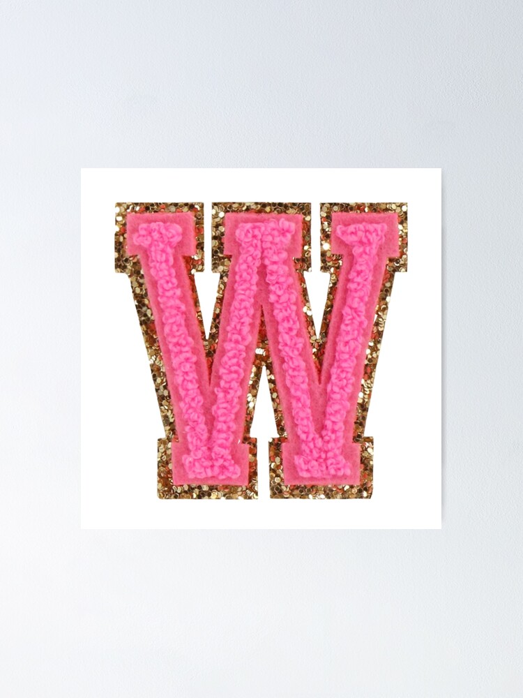 "W preppy letter" Poster for Sale by DiorBrush | Redbubble