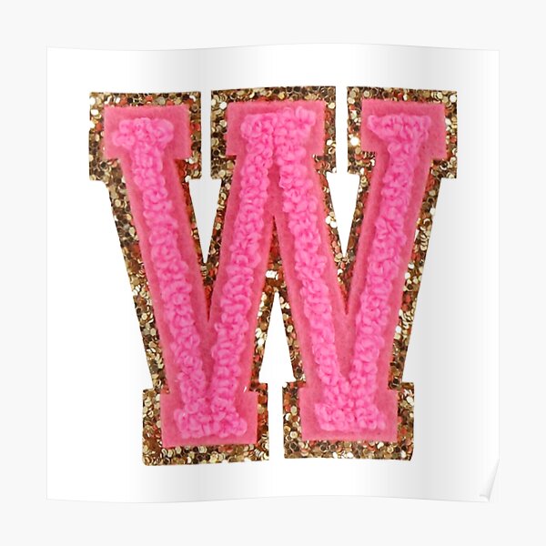"W preppy letter" Poster for Sale by DiorBrush | Redbubble