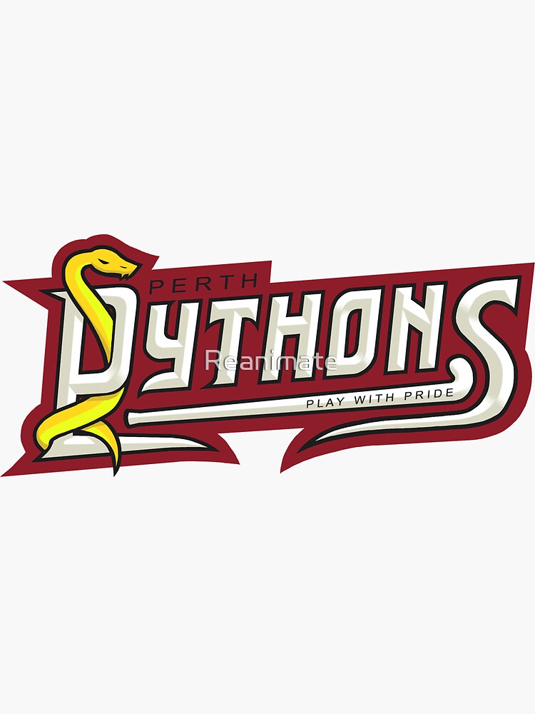 "Perth Pythons Inverted" Sticker for Sale by Reanimate | Redbubble