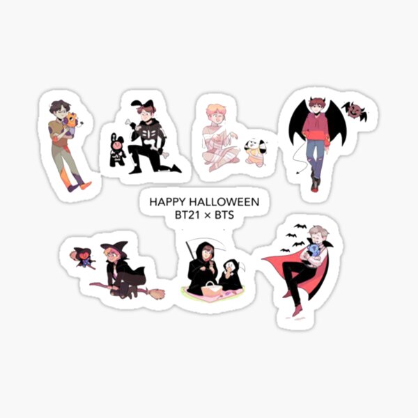 Bts Chibi Sticker For Sale By Stevemercer Redbubble