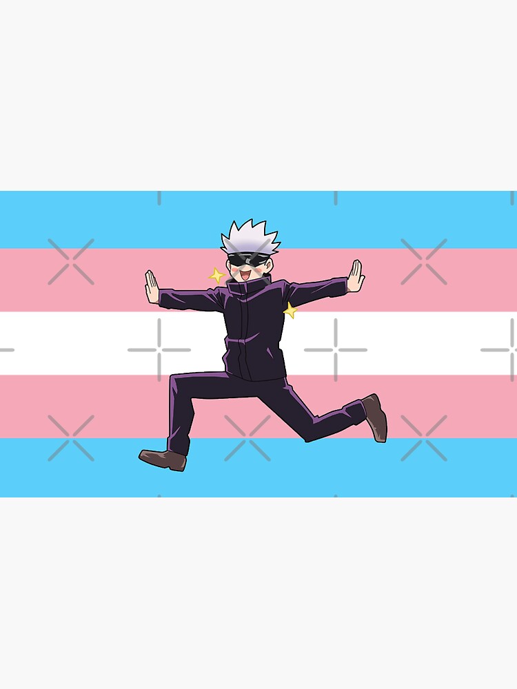 "Transgender flag Gojo" Sticker for Sale by lilolielo | Redbubble