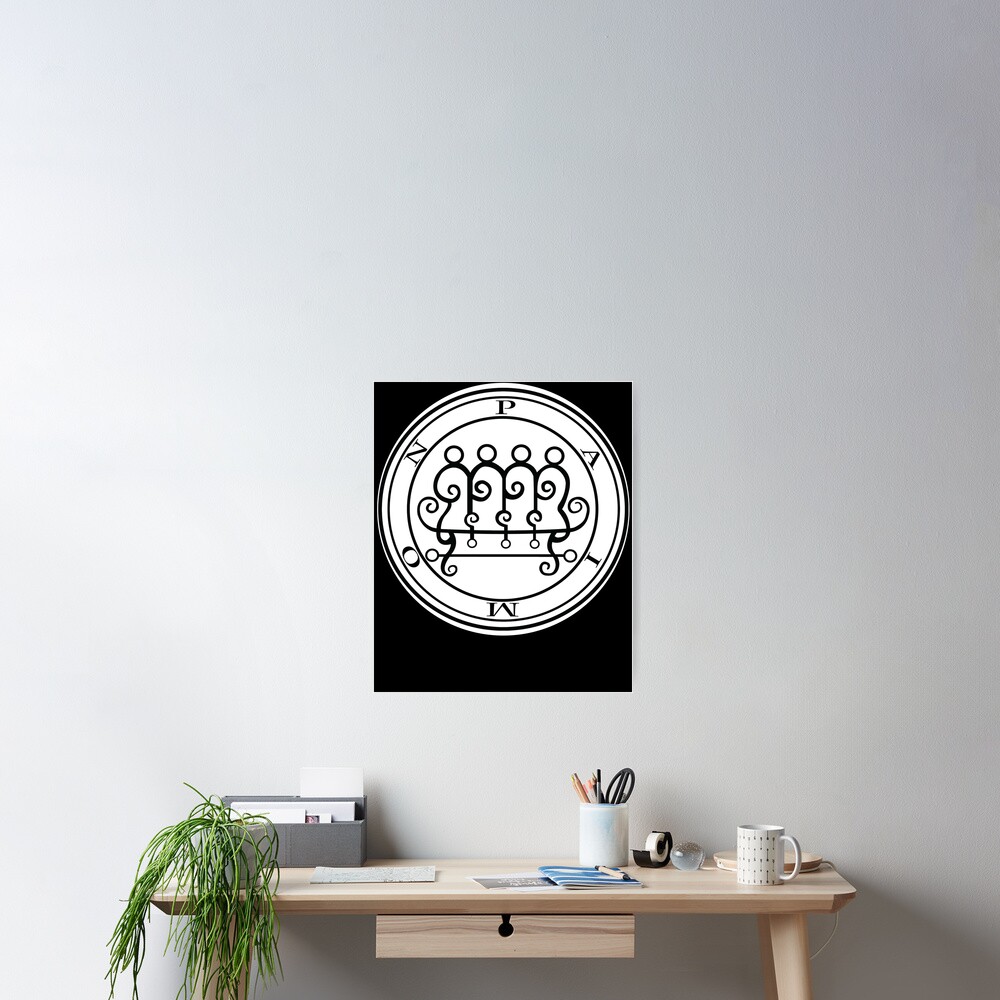 Póster «Paimon Sigil Of Paimon Sello Satánico de Paimon Goetic Demon ...