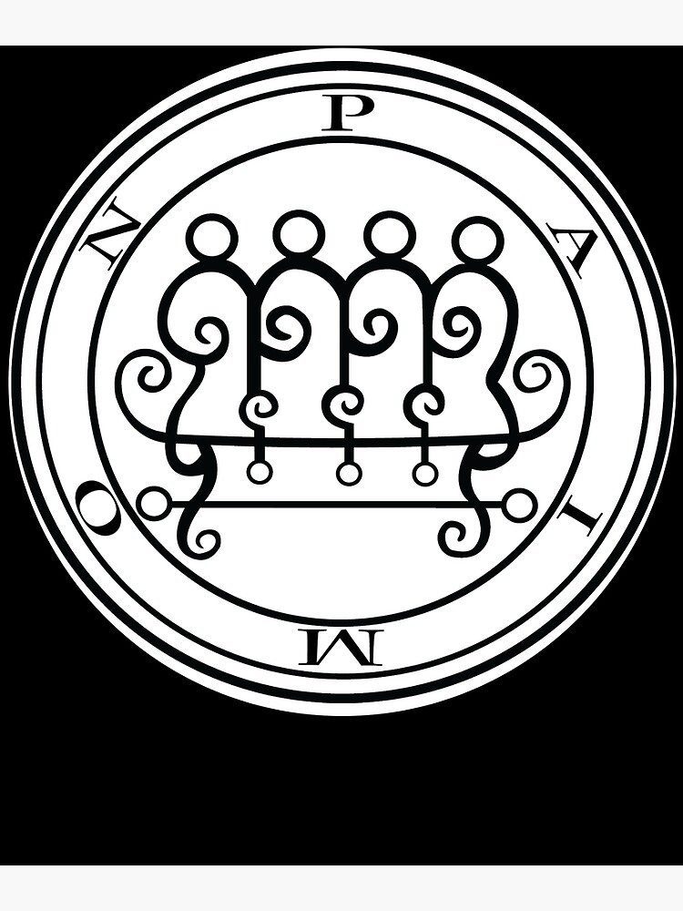 Póster «Paimon Sigil Of Paimon Sello Satánico de Paimon Goetic Demon ...