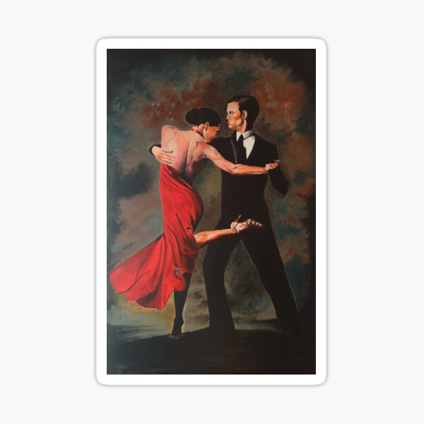 "Tango dancers" Sticker for Sale by VisnjaV | Redbubble