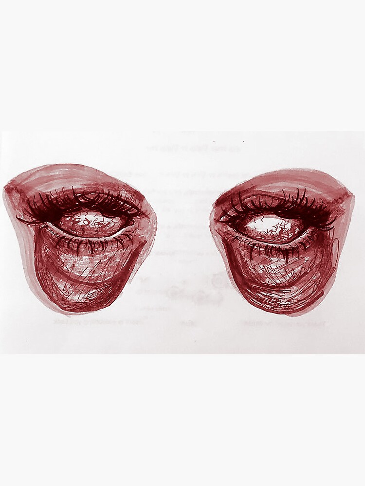 "Red eyes" Sticker by E-artwork | Redbubble