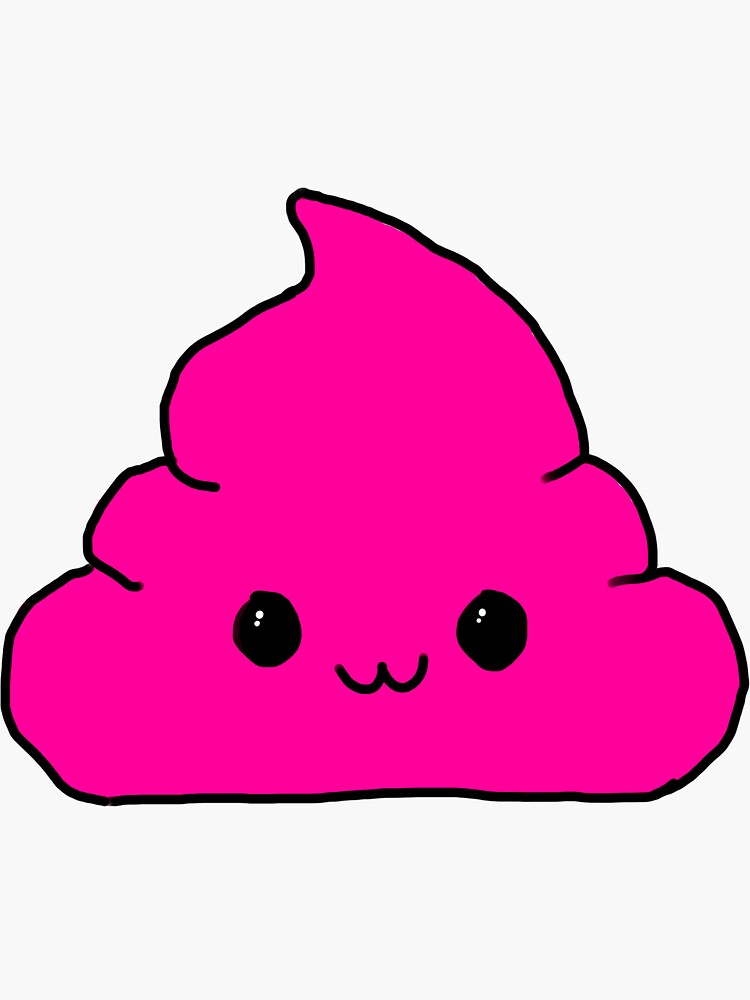 "Emoticon pink poop" Sticker by Thillanne | Redbubble